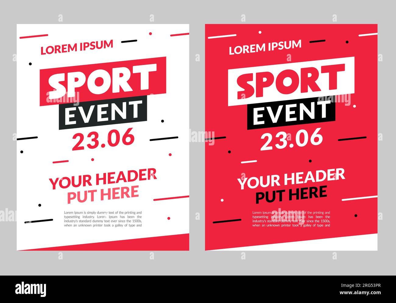 Sport flyer design banner poster. Sport event template brochure for ...