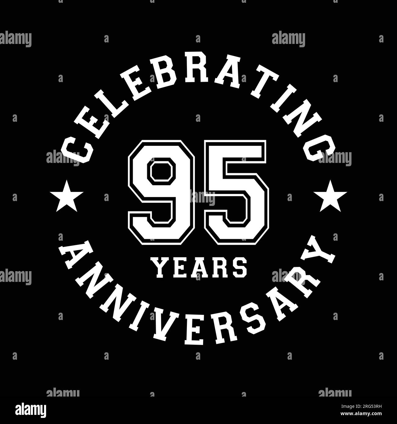 95 years anniversary celebration design template. 95th vector and ...