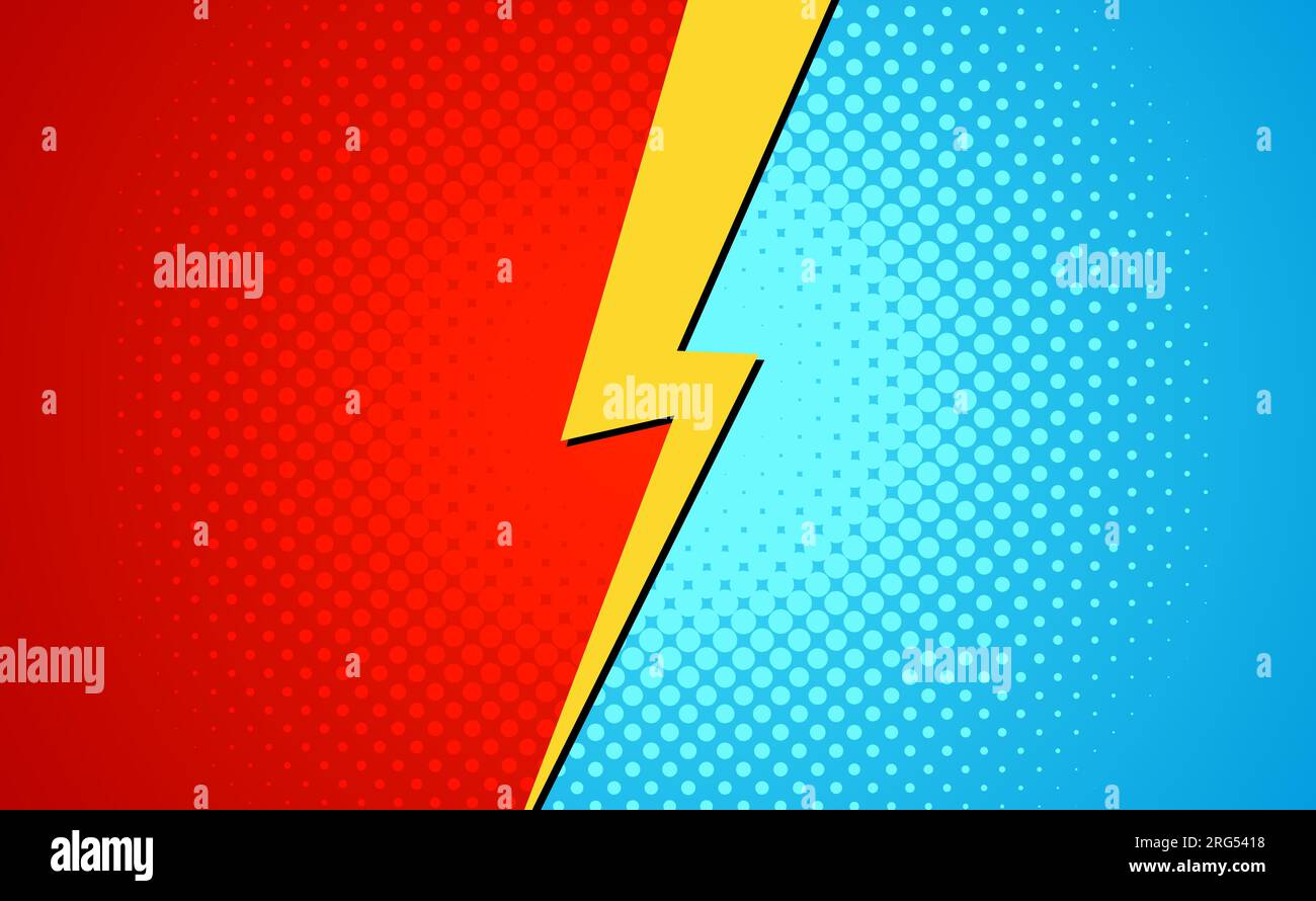 Versus superhero fight comic pop art retro battle design background ...