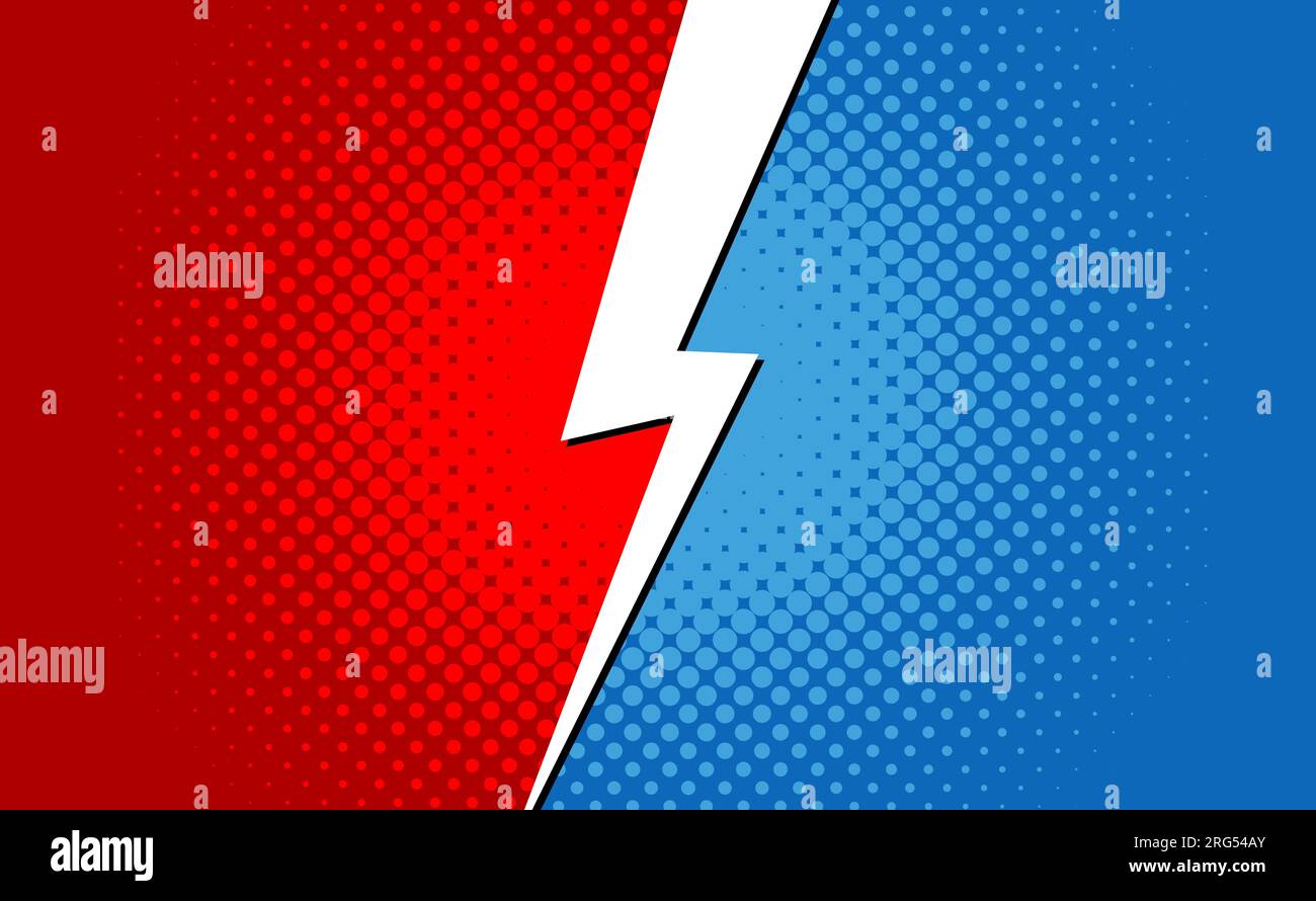 Versus superhero fight comic pop art retro battle design background ...