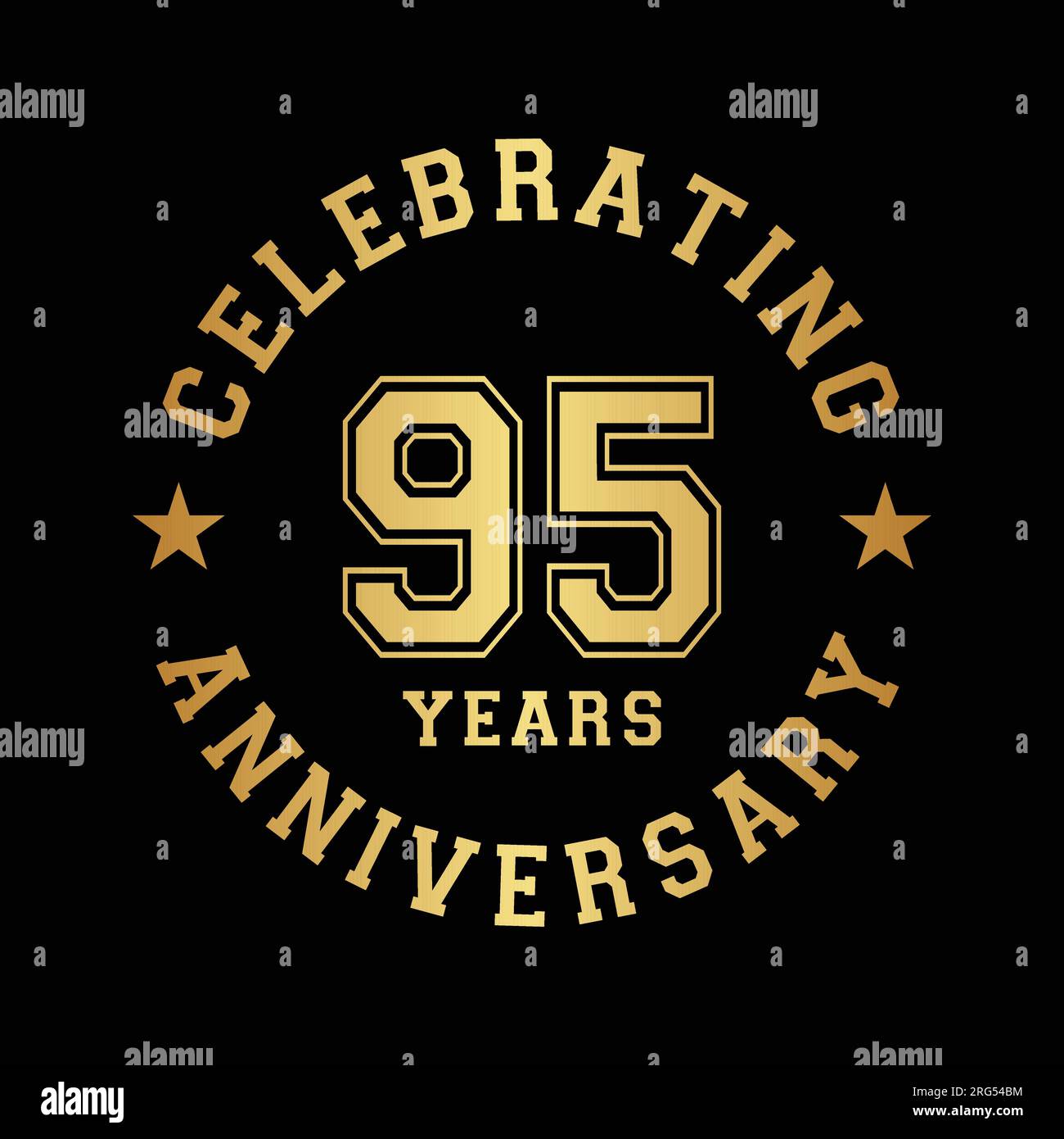 95 years anniversary celebration design template. 95th vector and ...
