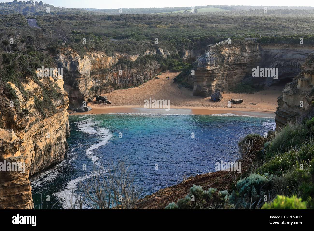 820 Loch Ard Gorge seen backwards from Island Arch Lookout, end of the ...