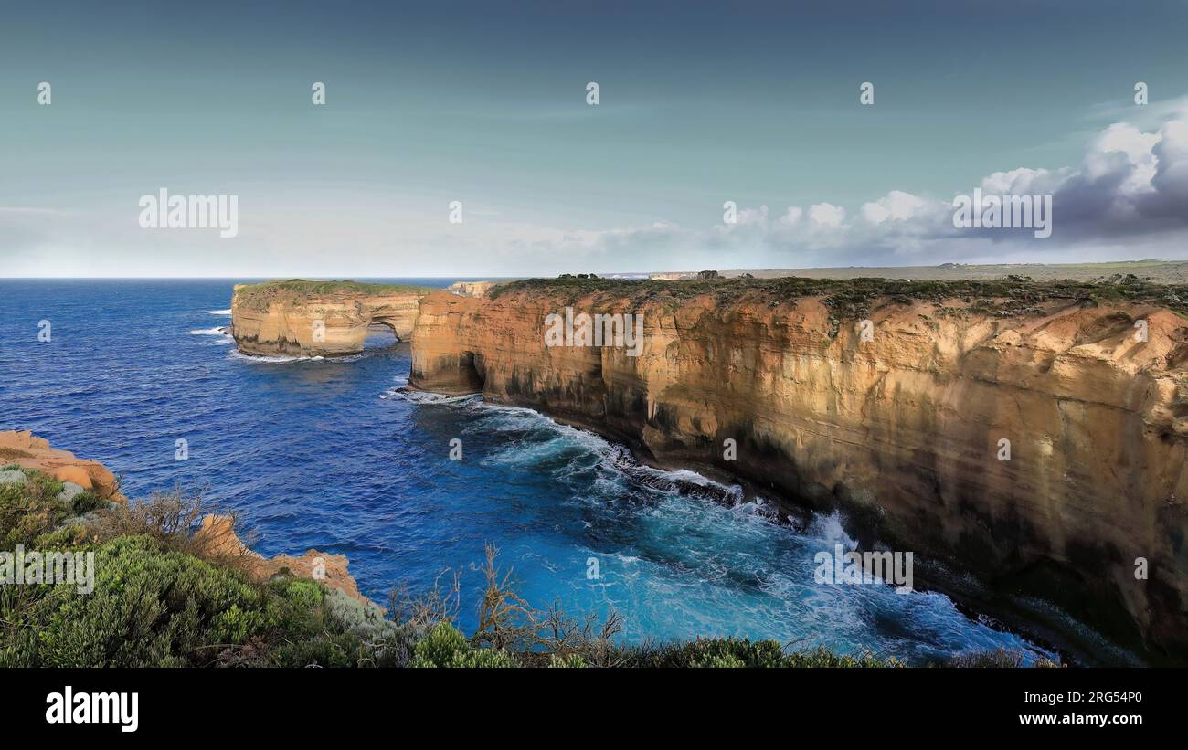 821 Loch Ard Gorge western cliff and Mutton Bird Island seen on way ...