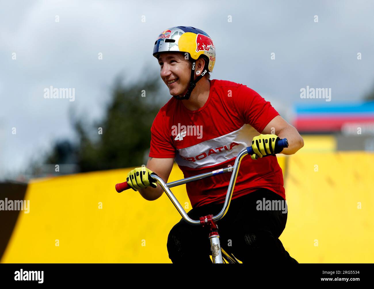 Croatia's Marin Rantes prior to competing in the Men's Elite BMX ...