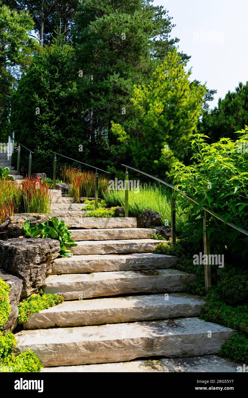 Stone garden steps. Royal Botanical Gardens Hamilton Ontario Canada ...