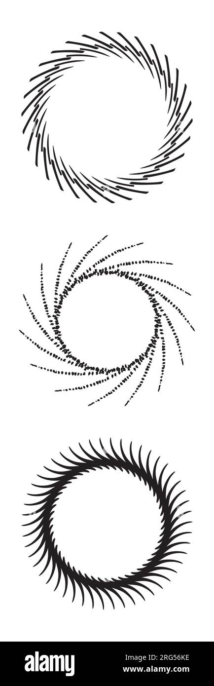 Collection of floral nordic decorative frames isolated on white ...