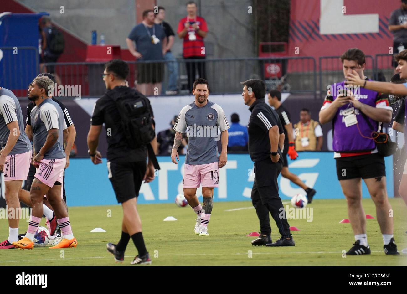 Frisco, Texas, United States: Miami's captain Lionel Messi warms up ...