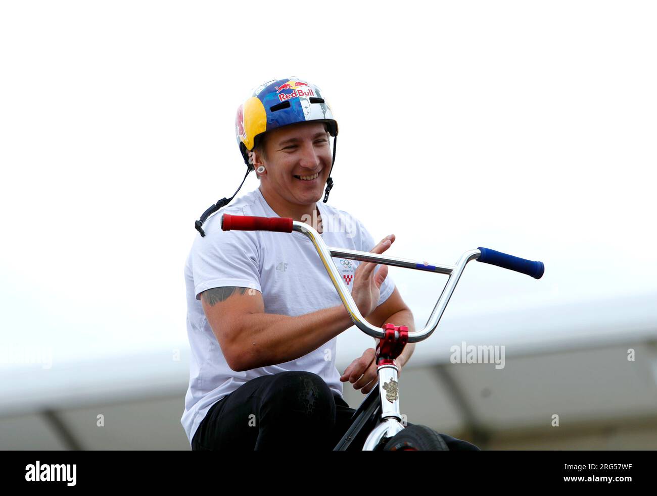 Croatia's Marin Rantes after competing in heat 3 of the Men's Elite BMX ...