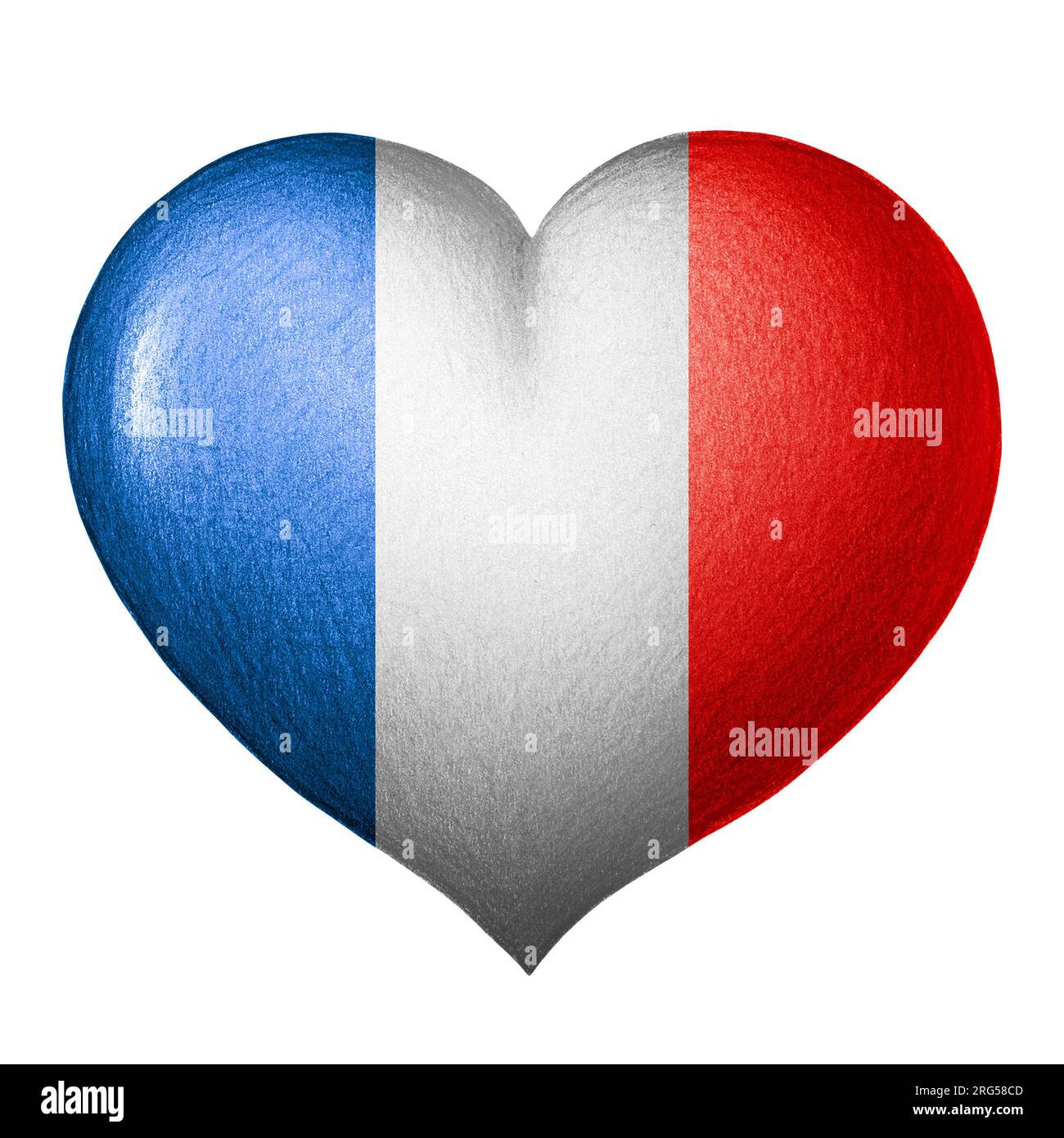 French flag pencil drawing Cut Out Stock Images & Pictures - Alamy