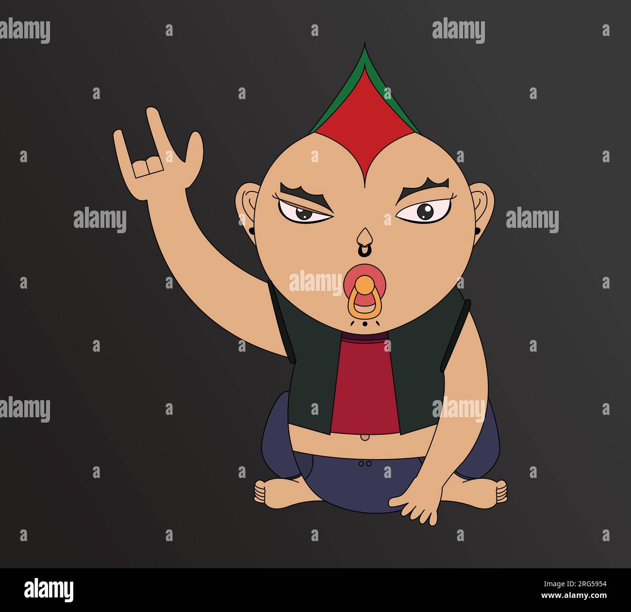 punk baby. punk boy with metal fingers. punk at heart since infancy ...