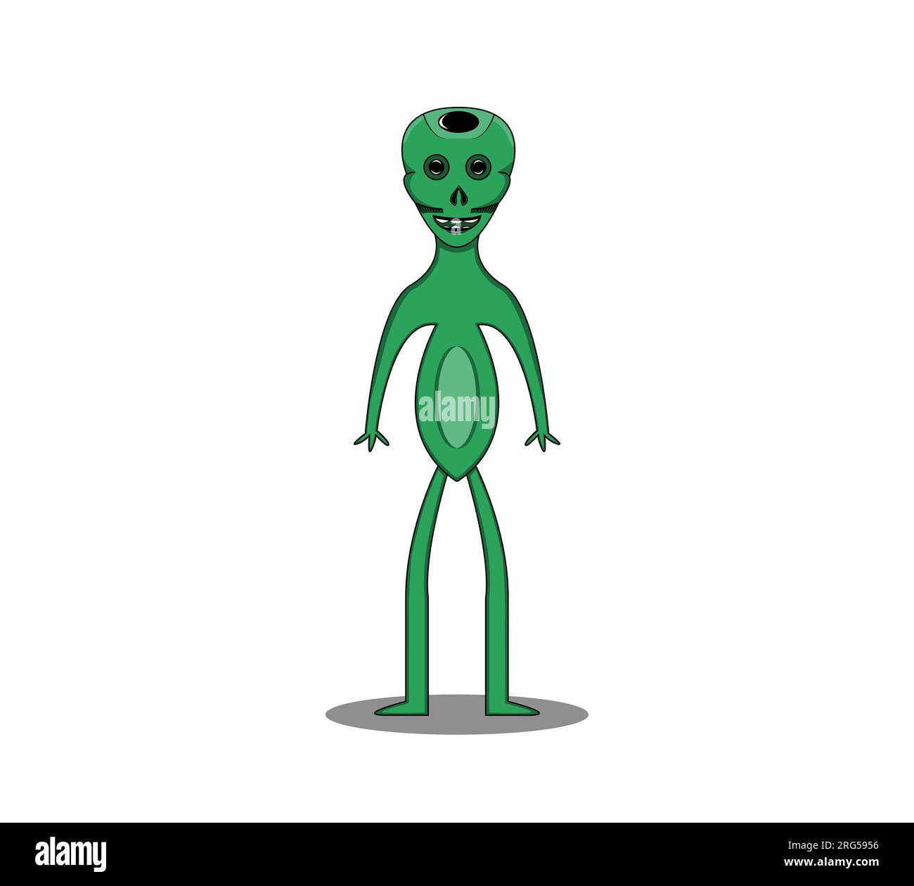 aliens vector. alien illustration on white background. different aliens ...