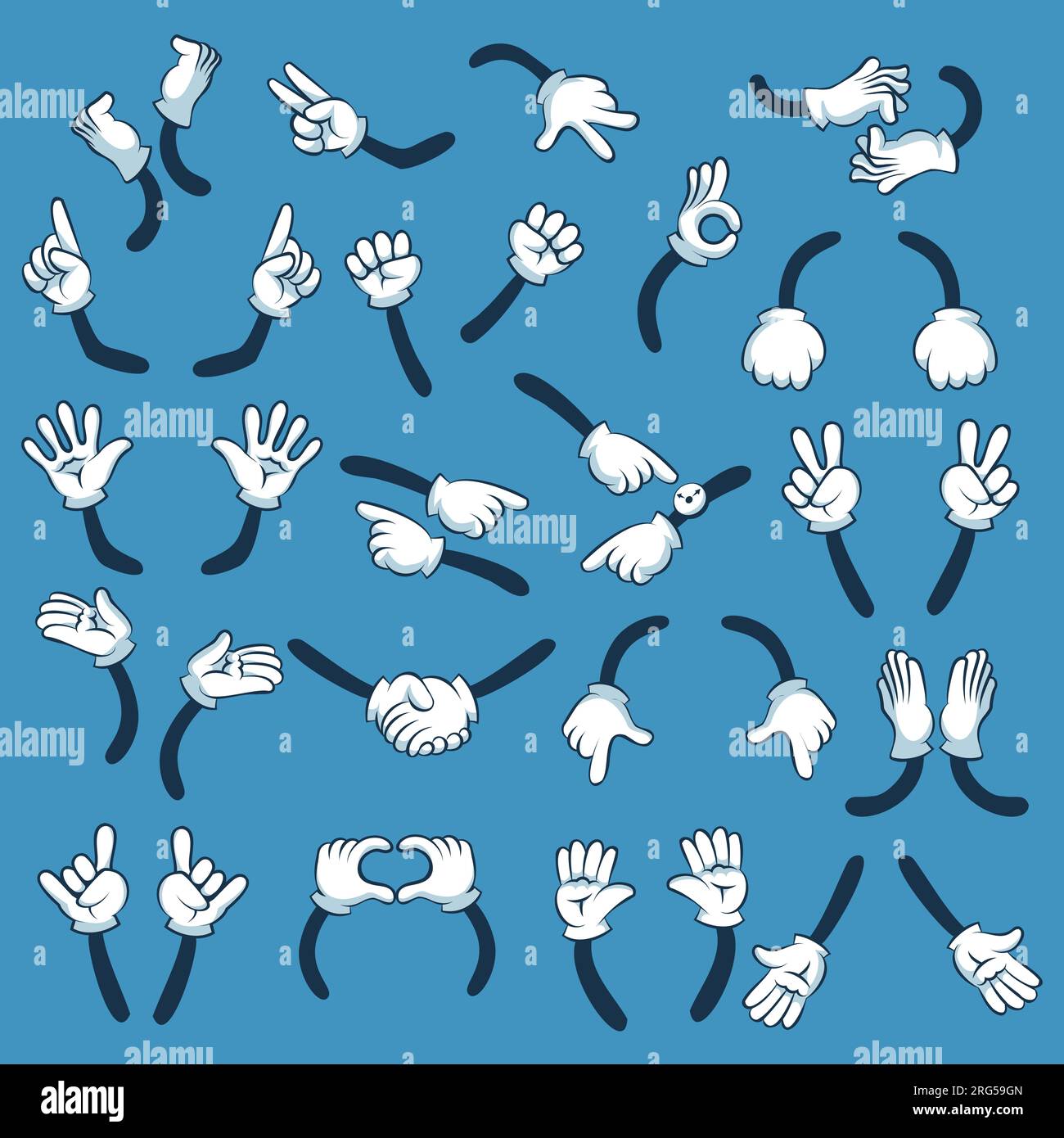Comic cartoon hand emotions Stock Vector Image & Art - Alamy