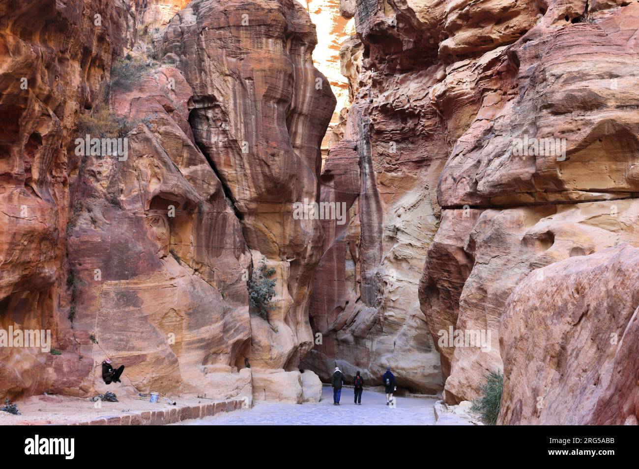 the Al-Siq, the Main Entrance Canyon to Petra, Jordan, Middle East ...
