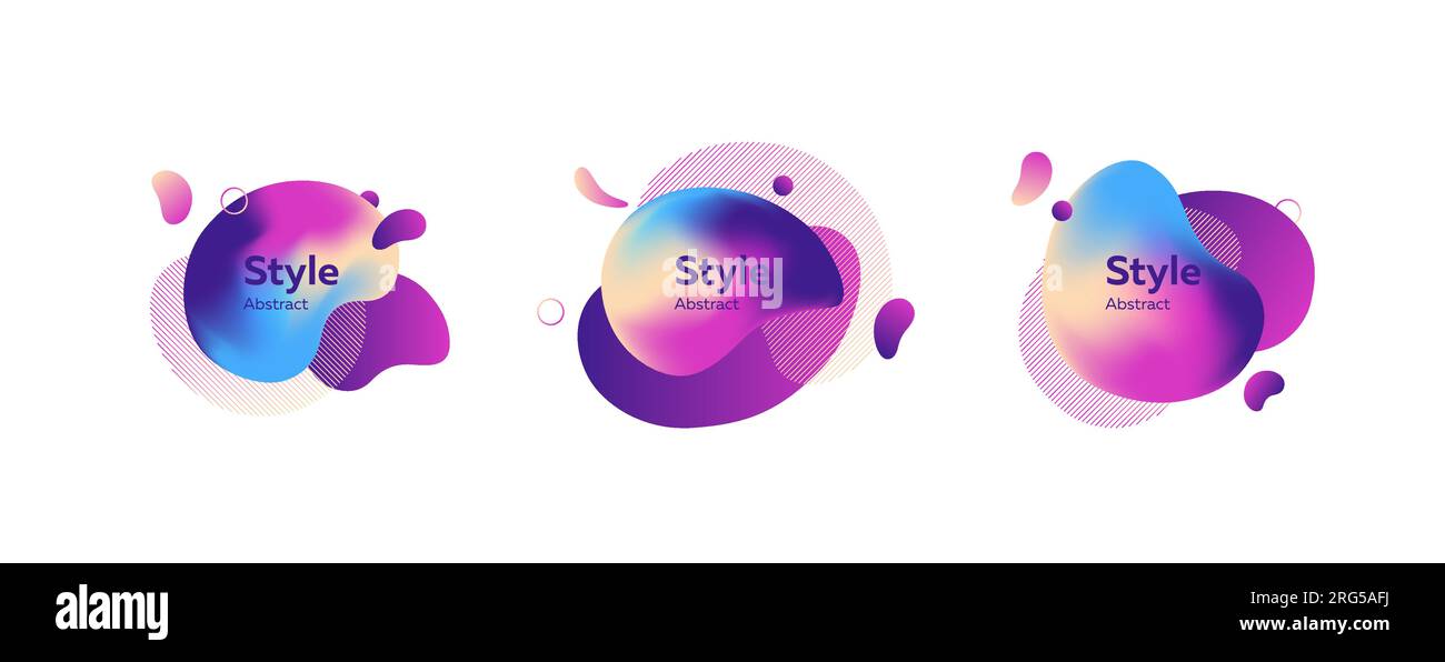 Set of creative multi-colored bubble-shaped objects Stock Vector Image ...