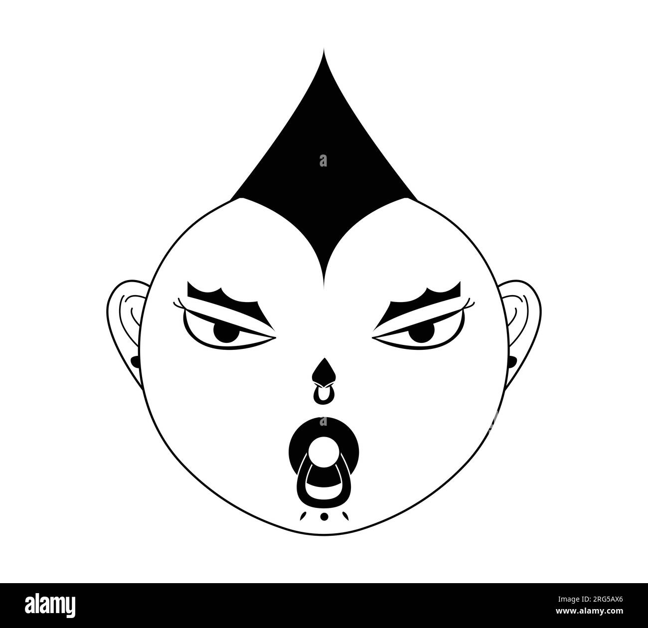 baby face punk icon. vectors, illustrations, icons, avatars and logos ...