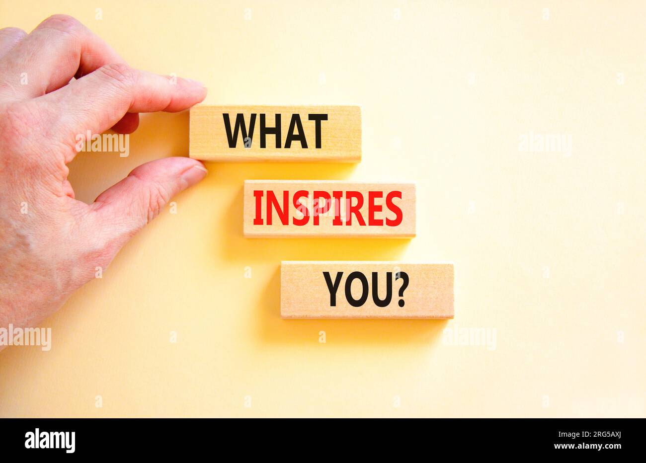What inspires you symbol. Concept words What inspires you on wooden ...