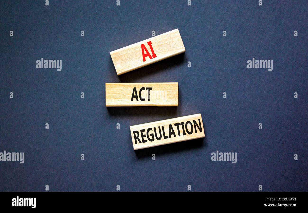 AI act regulation symbol. Concept words AI artificial intelligence act ...