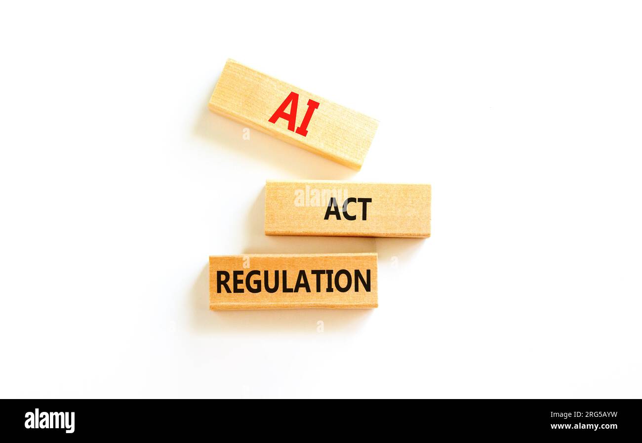 AI act regulation symbol. Concept words AI artificial intelligence act ...