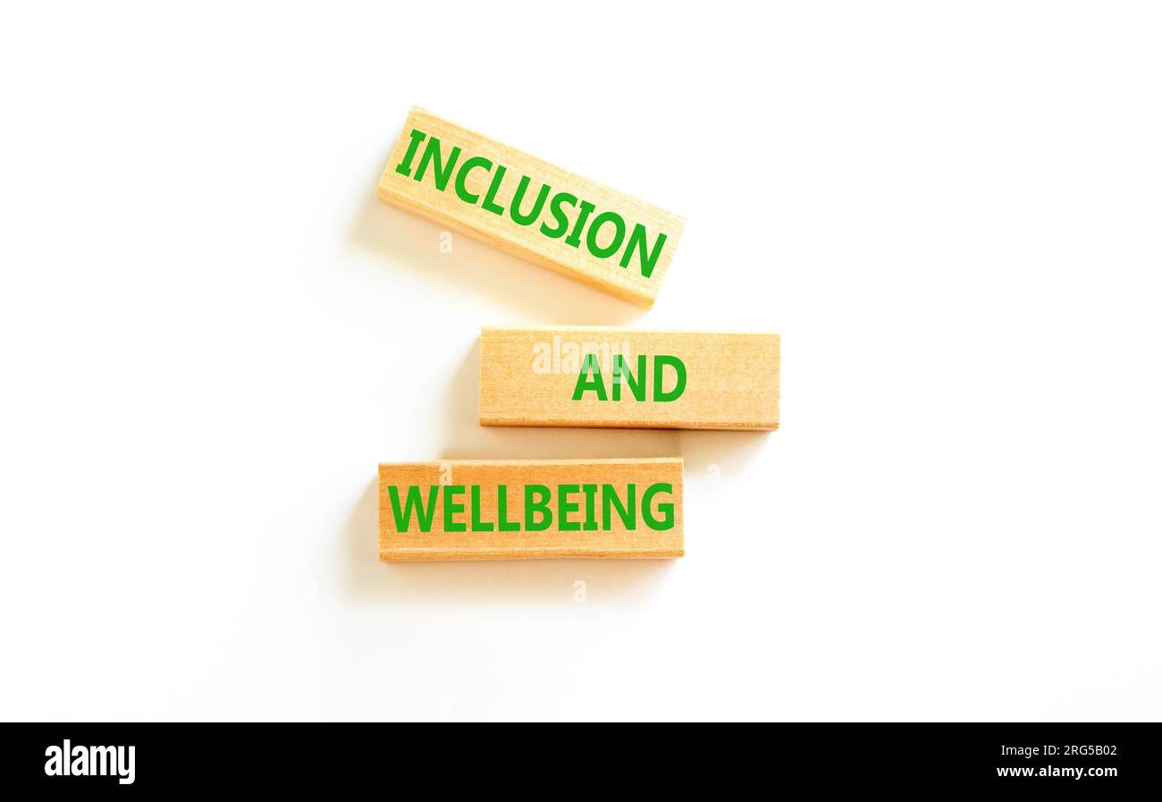 Inclusion and wellbeing symbol. Concept words Inclusion and wellbeing ...