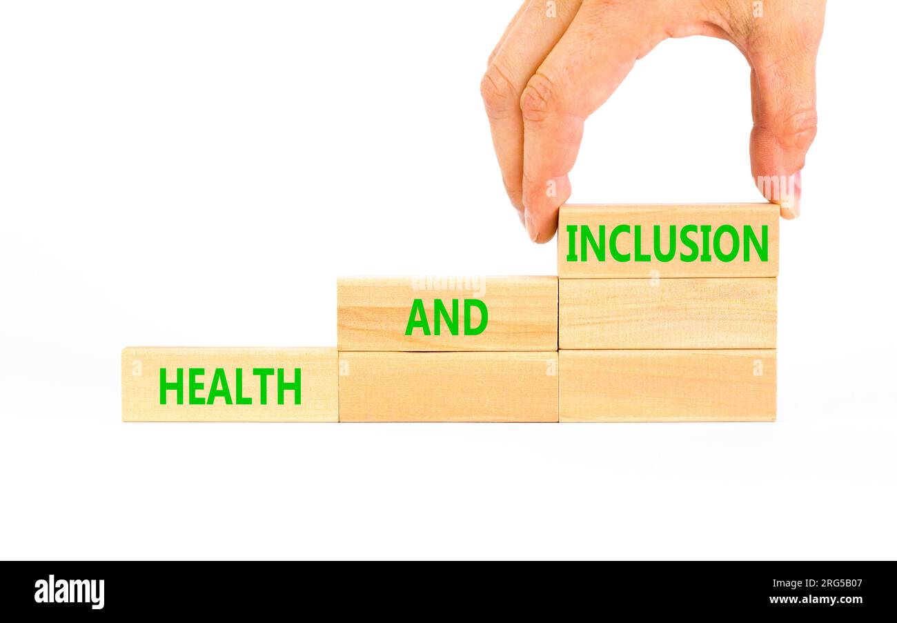 Health and inclusion symbol. Concept words Health and inclusion on ...