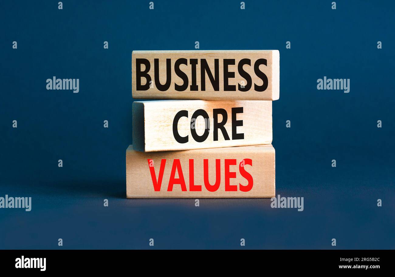 Business core values symbol. Concept words Business core values on ...
