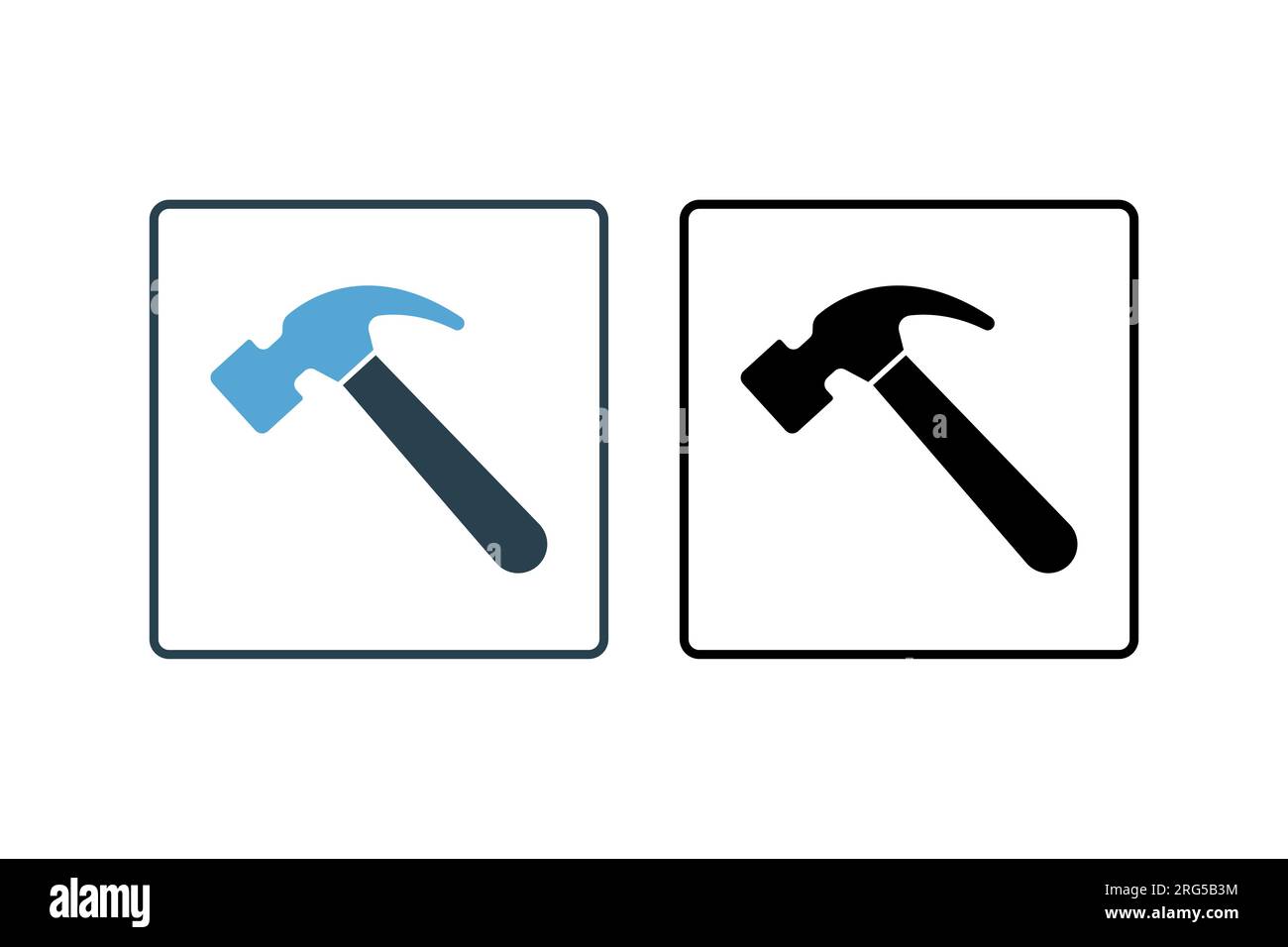 Hammer Icon. Icon related to carpentry, construction, projects. solid ...