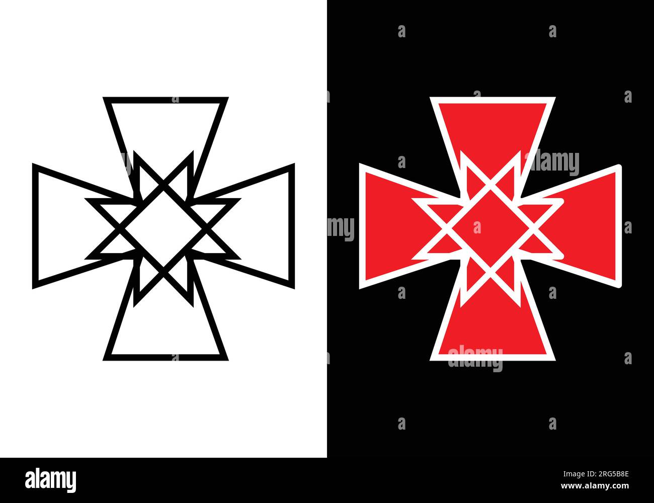 the knight templar cross icon modified in such a way. logo illustration ...