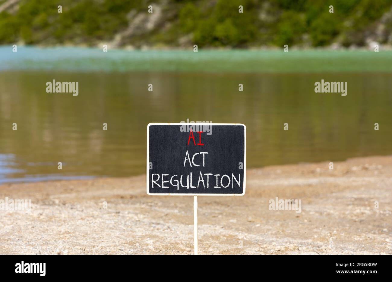 AI act regulation symbol. Concept words AI artificial intelligence act ...