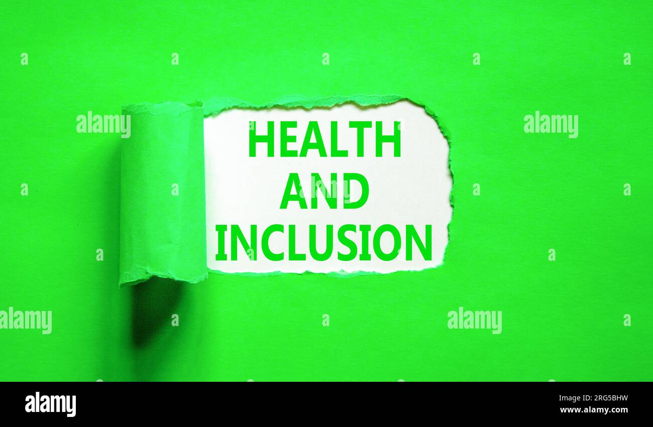 Health and inclusion symbol. Concept words Health and inclusion on ...