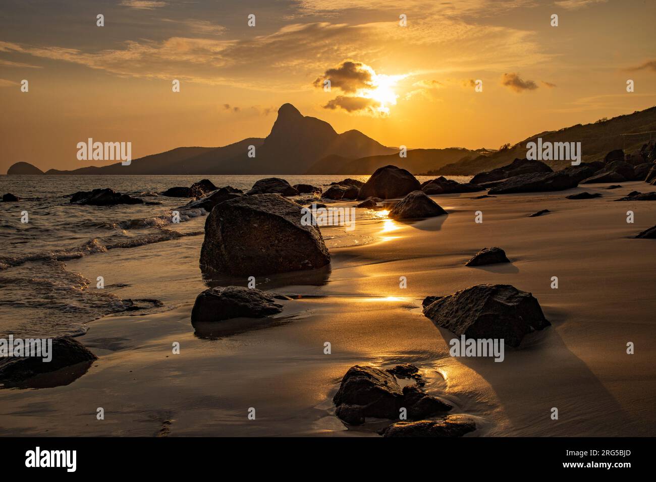 Sunset at Bai Nhat beach, Con Dao island, Ba Ria Vung Tau, Vietnam ...