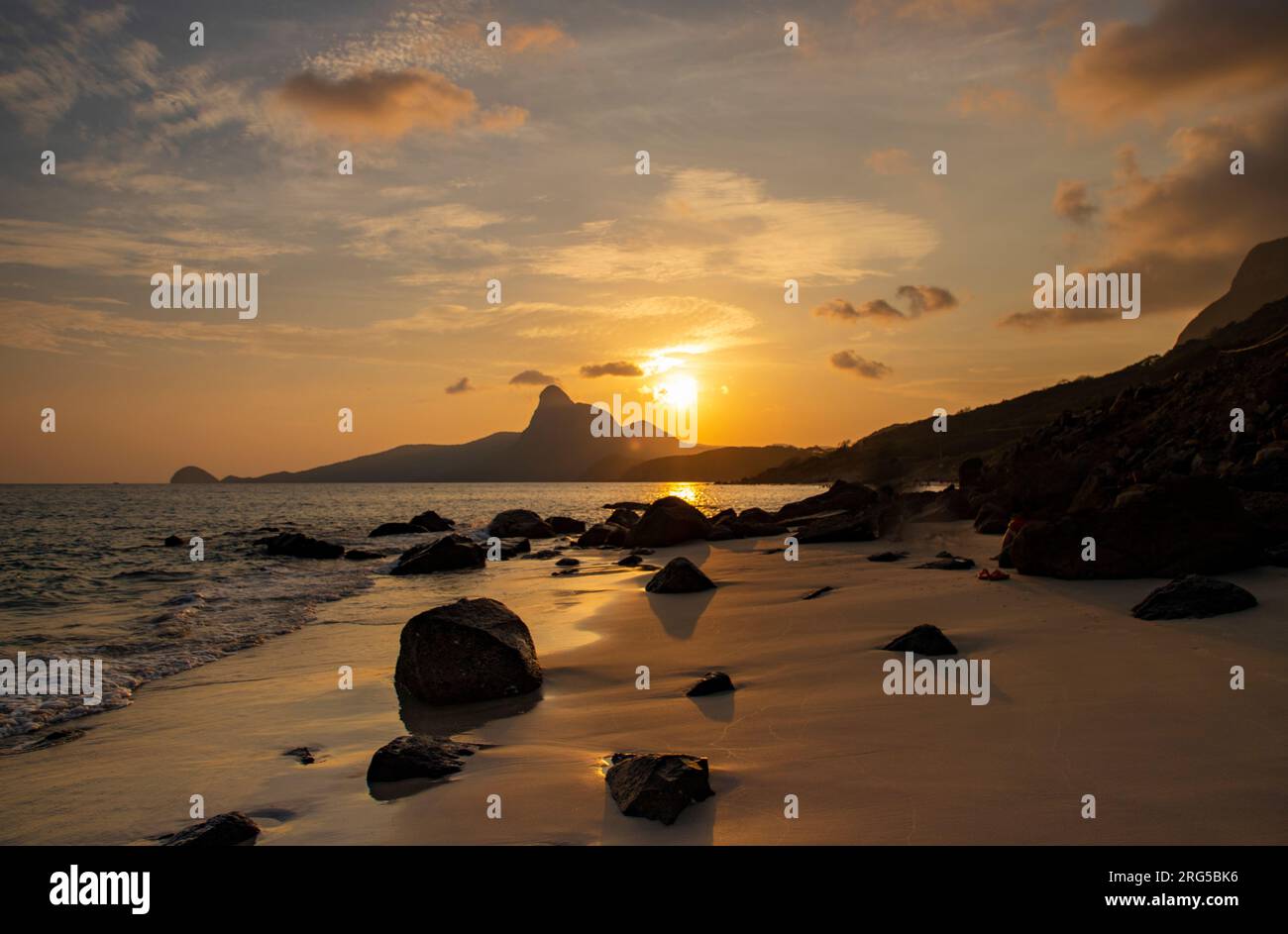 Sunset at Bai Nhat beach, Con Dao island, Ba Ria Vung Tau, Vietnam ...