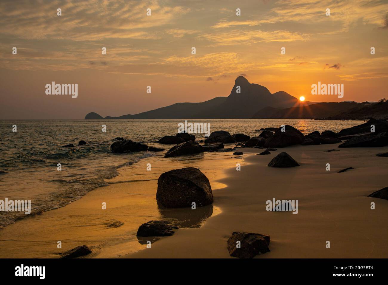 Sunset at Bai Nhat beach, Con Dao island, Ba Ria Vung Tau, Vietnam ...