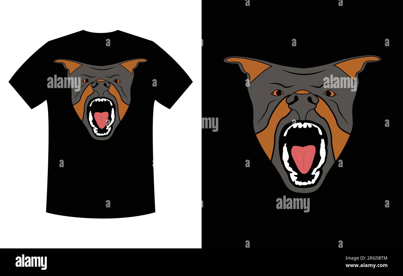 ferocious dog t-shirt design. suitable for t-shirt designs, banners ...