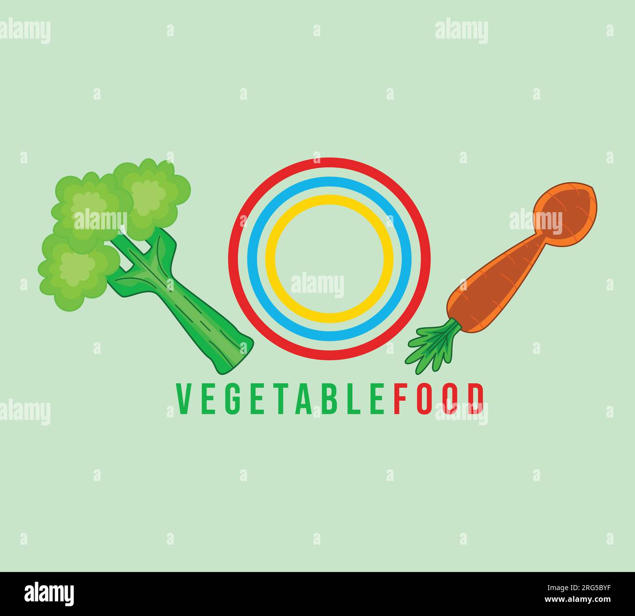 vegetable food logo. healthy vegetable food logo Stock Vector Image ...