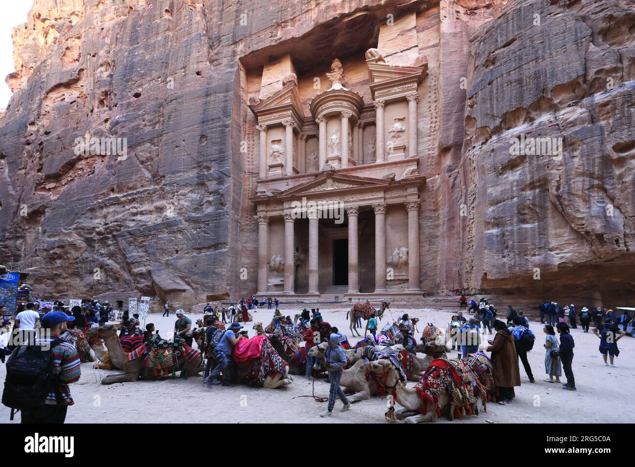 View of the Al-Khazneh (The Treasury), Petra city, UNESCO World ...