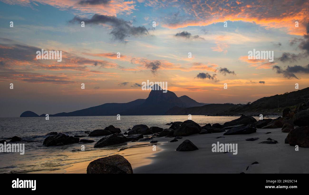 Sunset at Bai Nhat beach, Con Dao island, Ba Ria Vung Tau, Vietnam ...