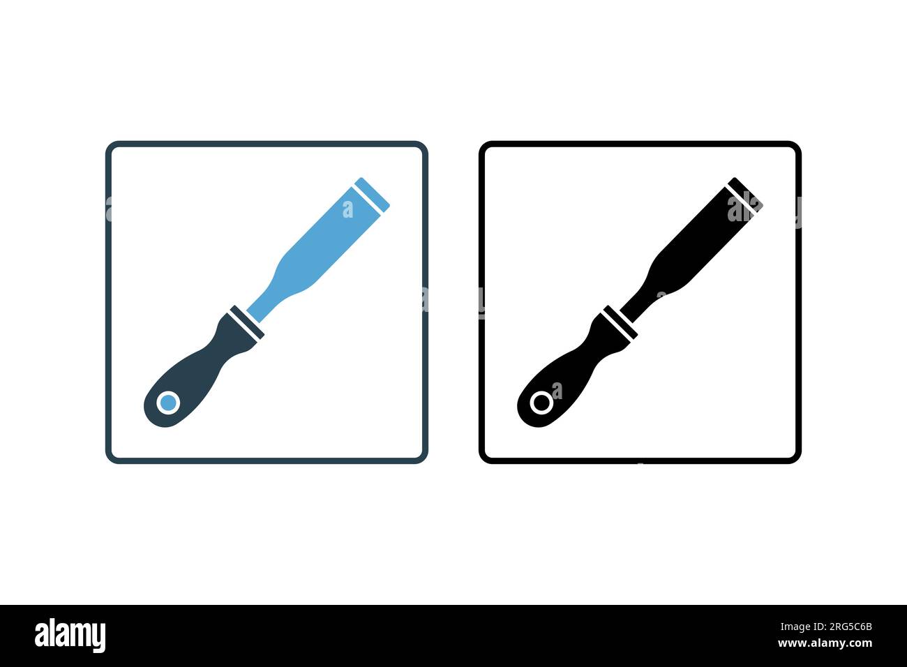 Chisel Icon. Icon related to woodworking, sculpting, crafting ...