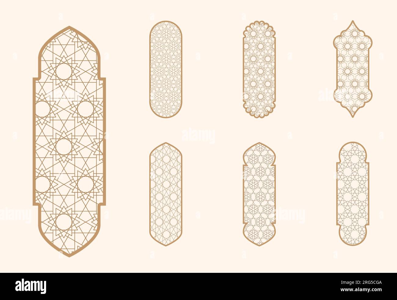 Islamic window shape with mashrabiya pattern. Arabic door frame ...