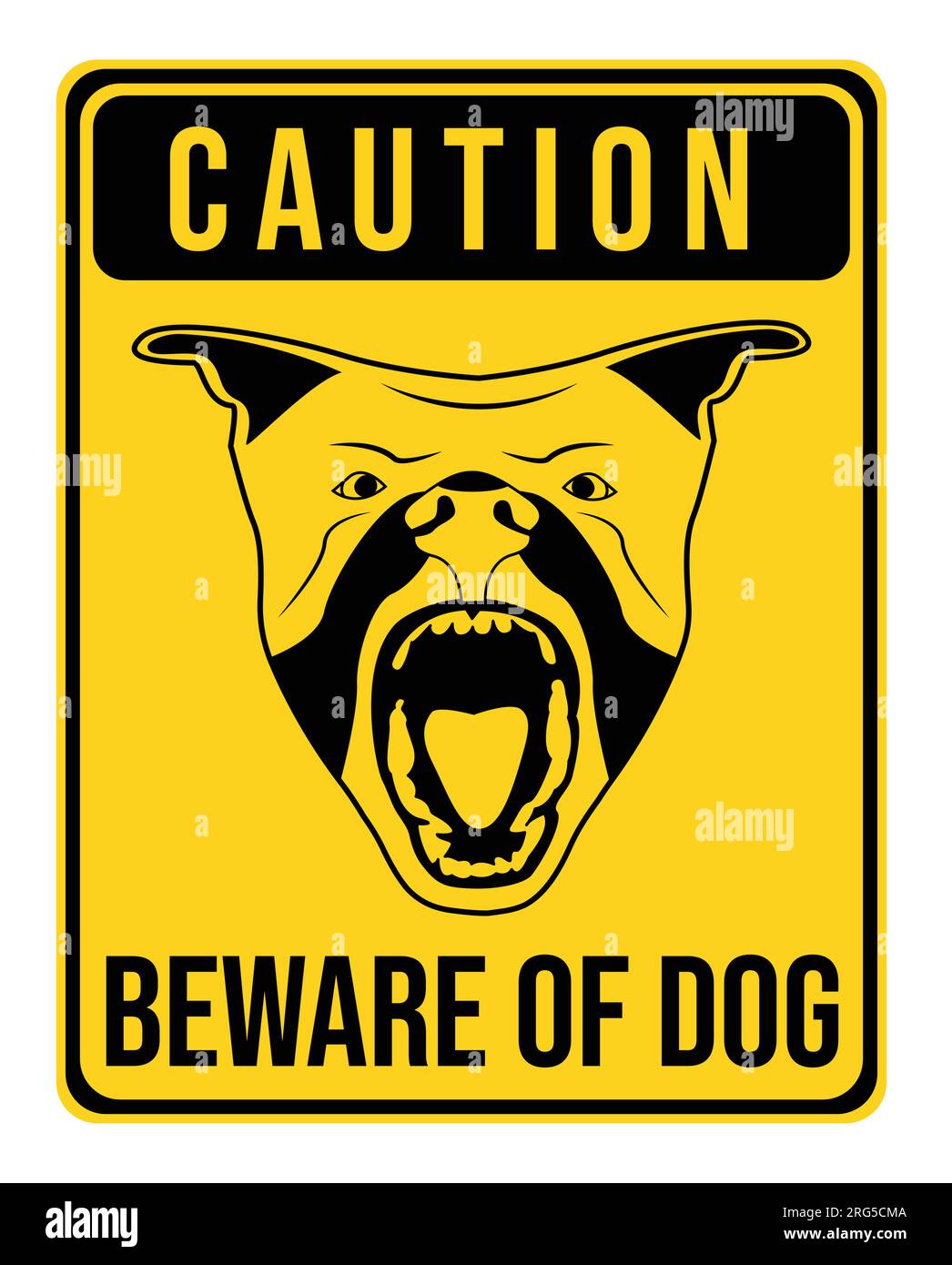 warning sign beware of dogs. caution signs, banners, posters, etc Stock ...