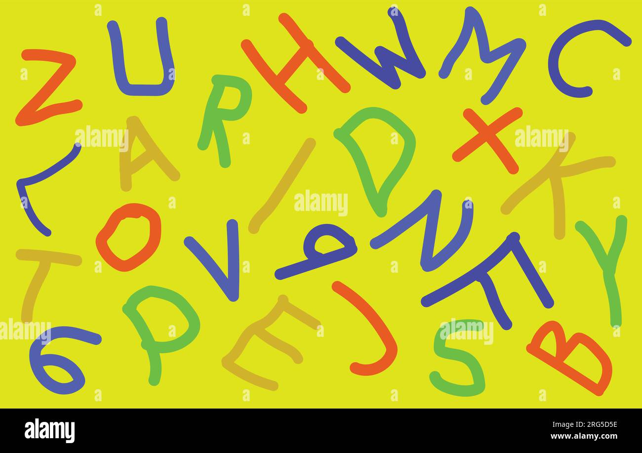 colorful alphabet letters pattern background Stock Vector Image & Art ...