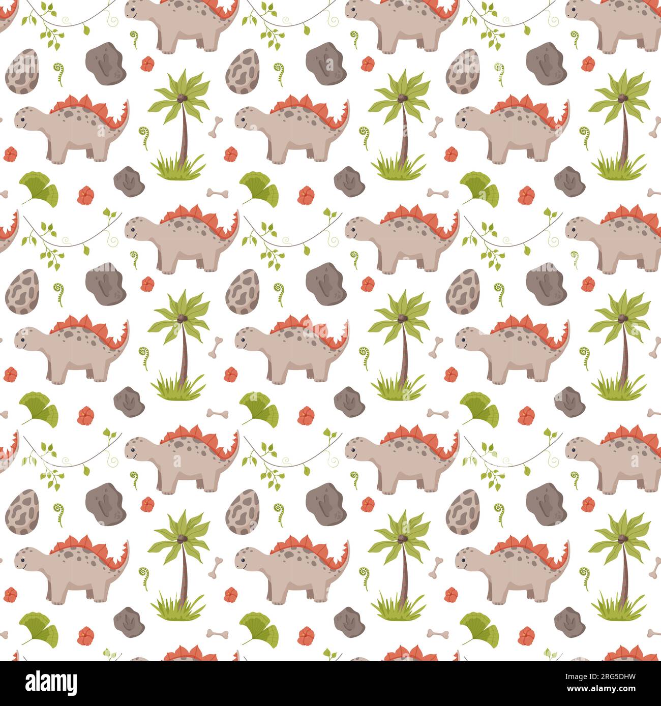 Dinosaur seamless pattern footprint tracks. Minimal color background ...