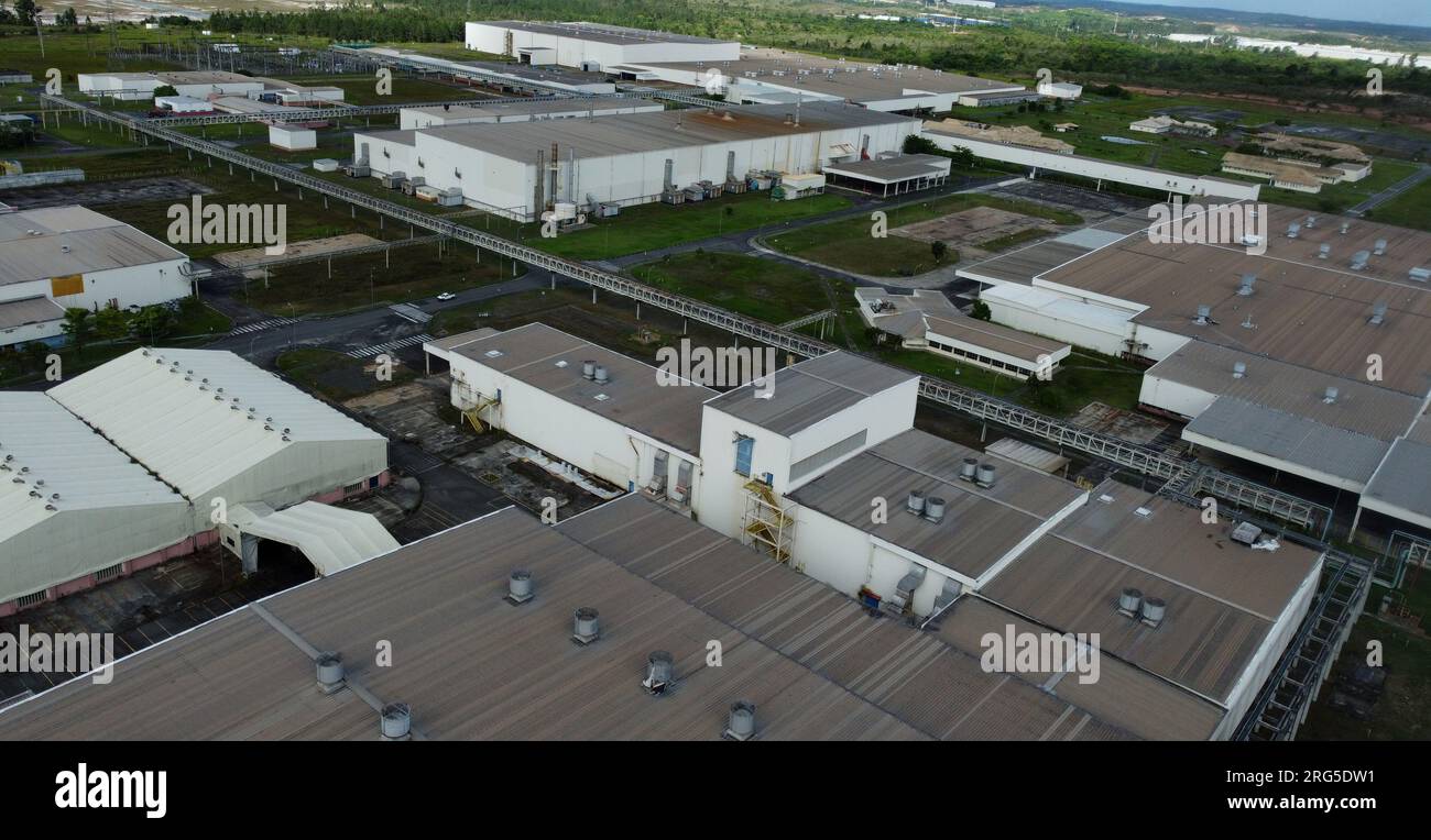 camacari, bahia, brazil - april 4, 2023: aerial view of abandoned ford ...