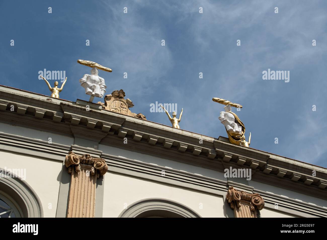 Landscape of Theater Museum exterior of Salvador Dali during summer in ...