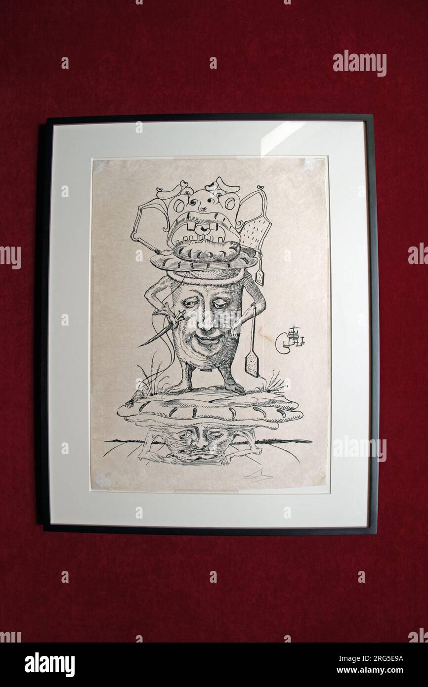 Landscape of painting inside Theater Museum of Salvador Dali in ...