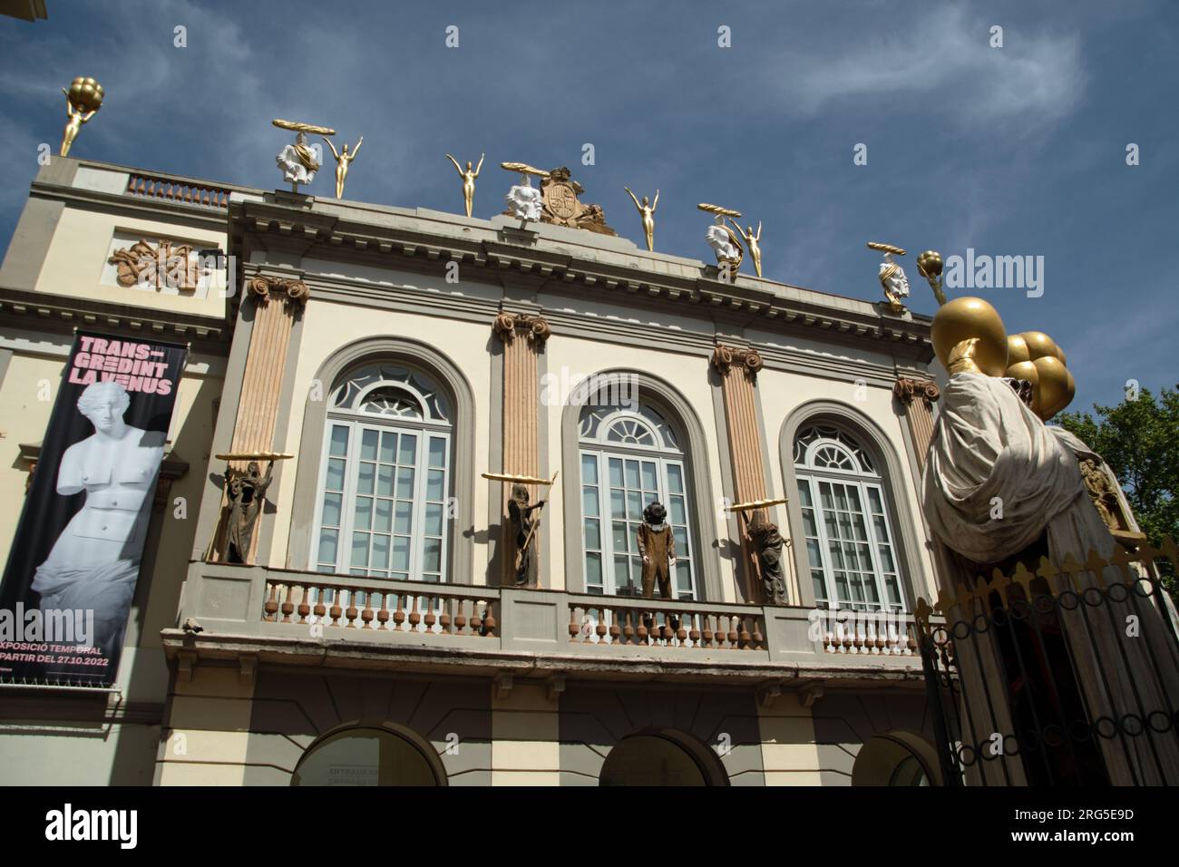 Landscape of Theater Museum exterior of Salvador Dali during summer in ...