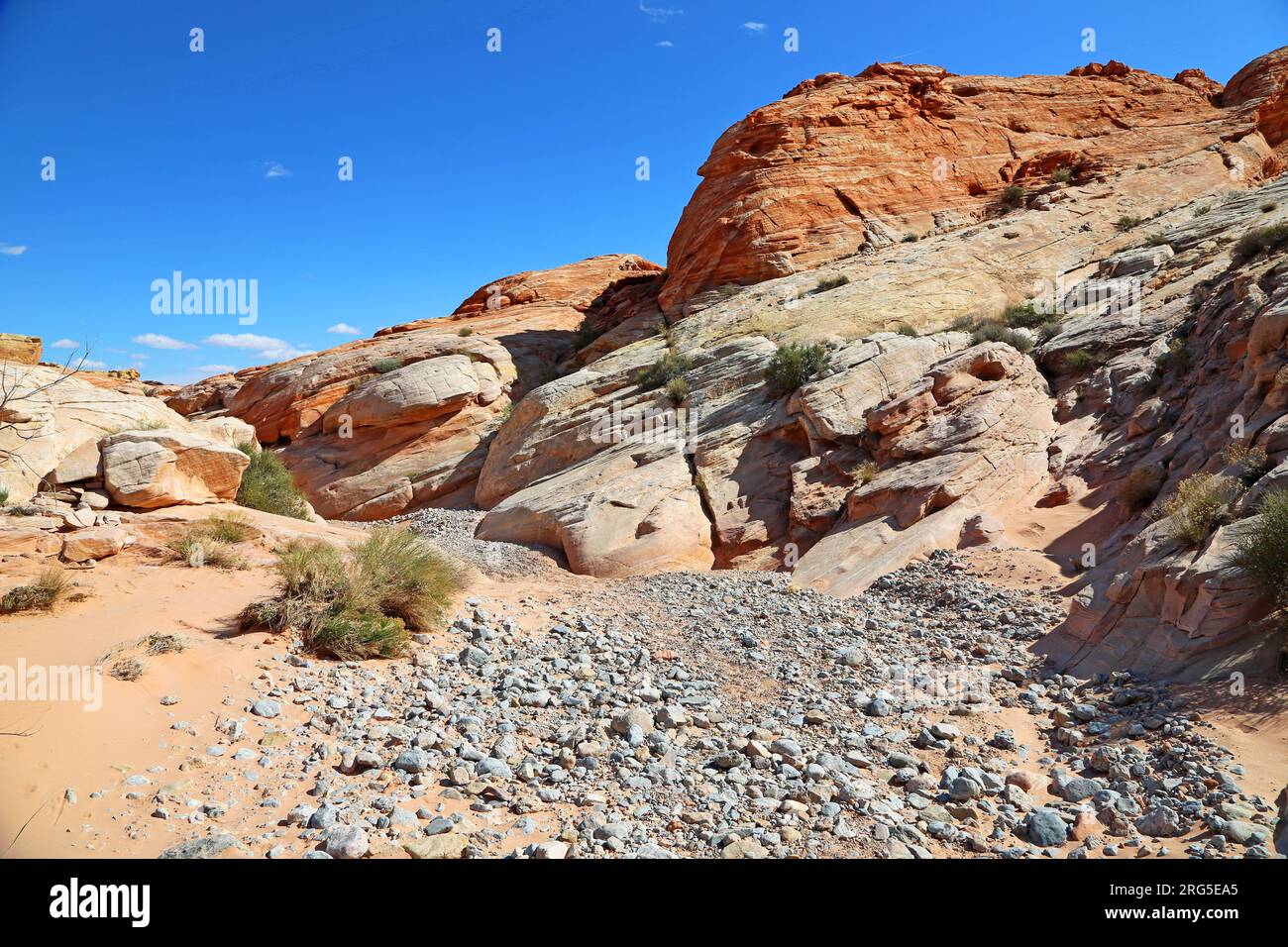 Dry river bed - Valley of Fire State Park, Nevada Stock Photo - Alamy