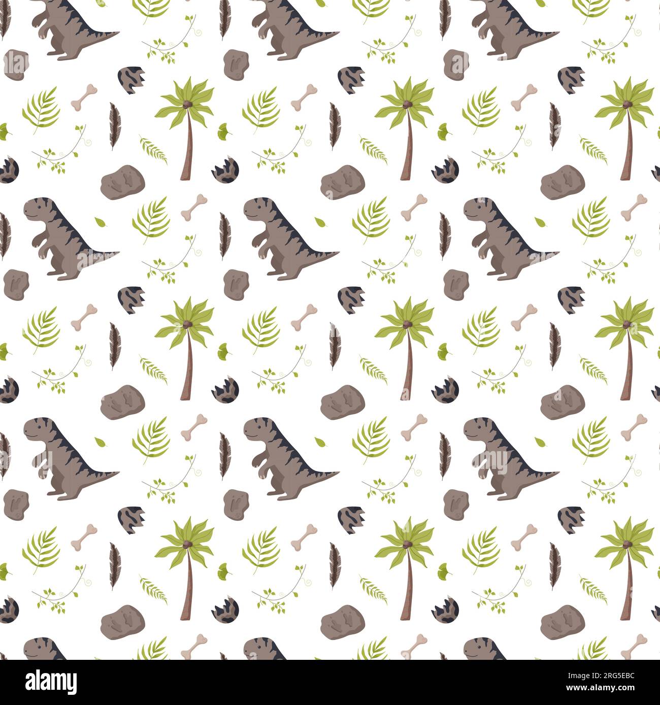 Dinosaur seamless pattern footprint tracks. Minimal color background ...