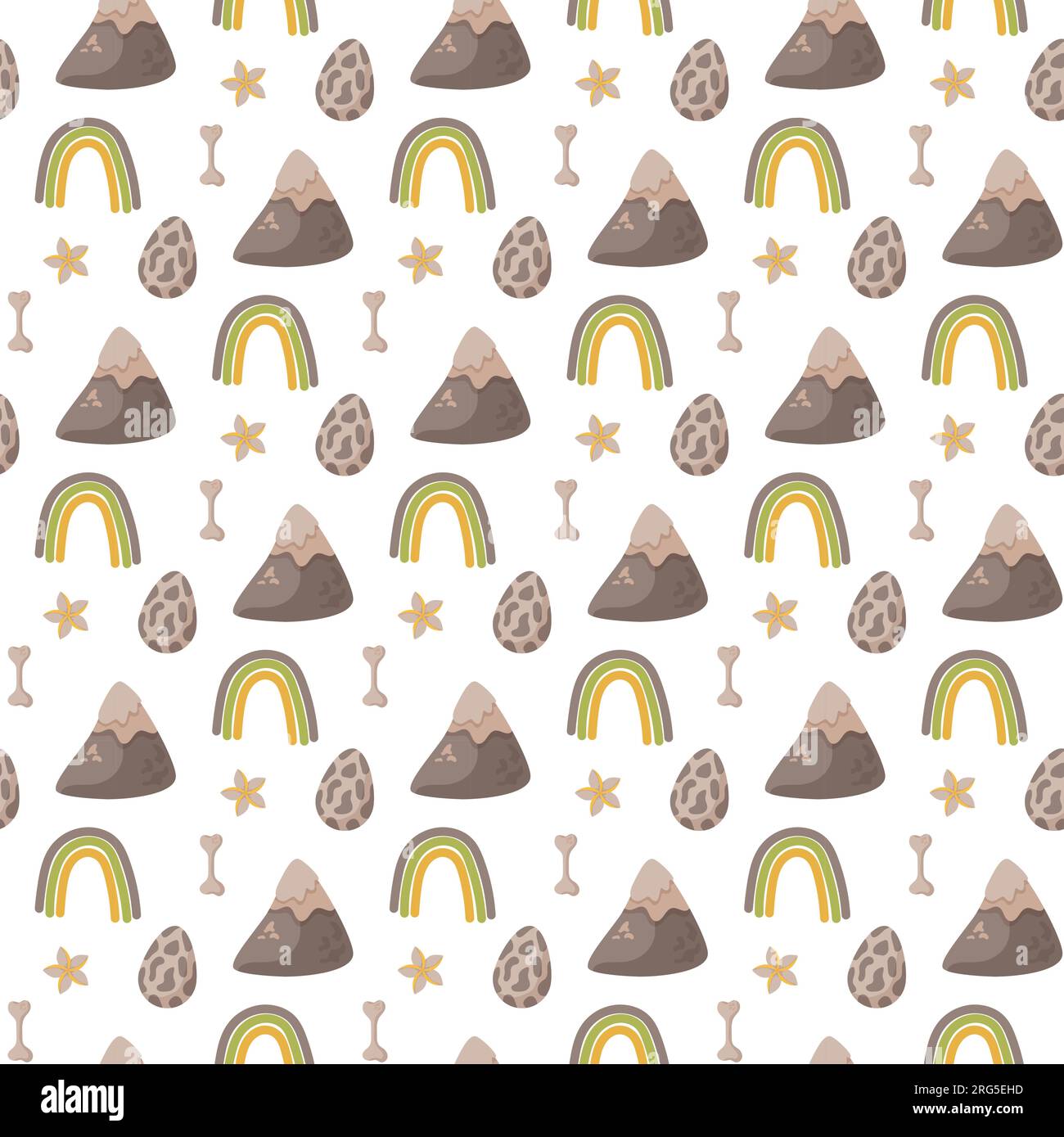 Dinosaur seamless pattern footprint tracks. Minimal color background ...