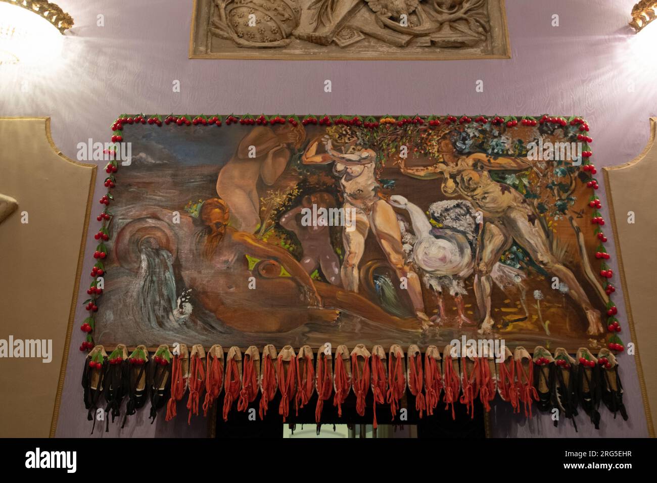 Landscape of painting inside Theater Museum of Salvador Dali in ...