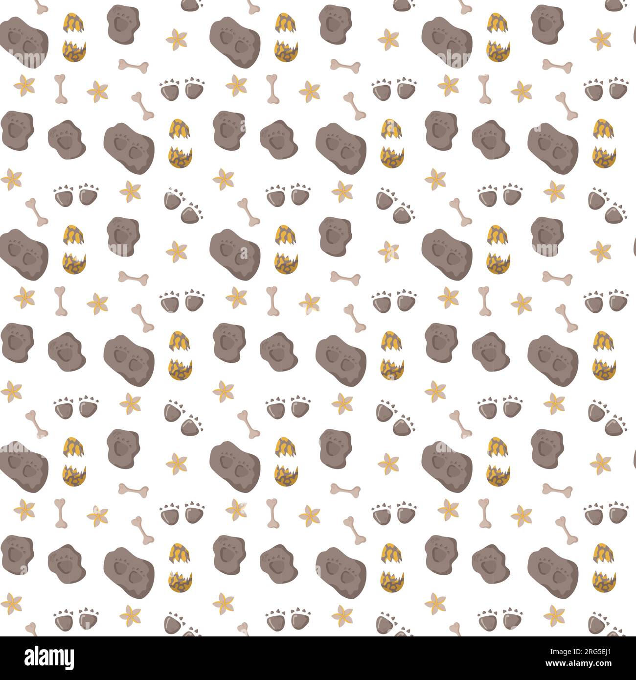 Dinosaur seamless pattern footprint tracks. Minimal color background ...